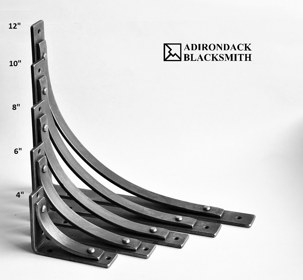 Shelf Brackets Extra-wide by Adirondack Blacksmith Iron | Etsy