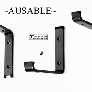Ausable z Shelf Brackets 1 Wide Hand Forged Industrial Bracket 3.5 12 ...