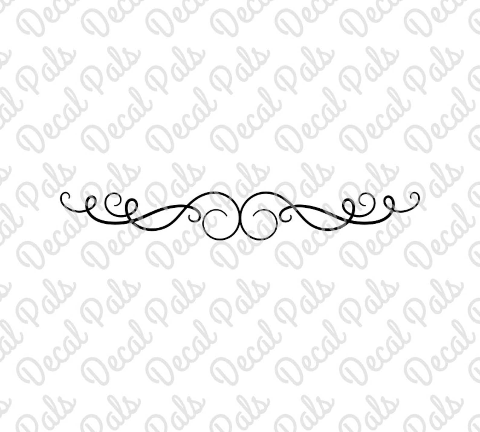 Small Flourish SVG DP99-0005 Decorative Design PNG | Etsy