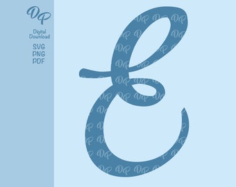 Fancy Letter E Svg - Etsy