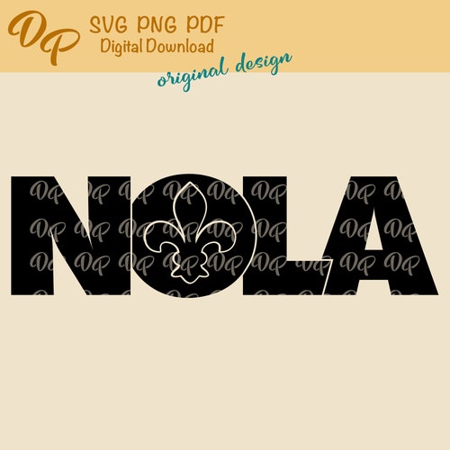 New Orleans NOLA Logo Cutting Files SVG & PNG - Etsy