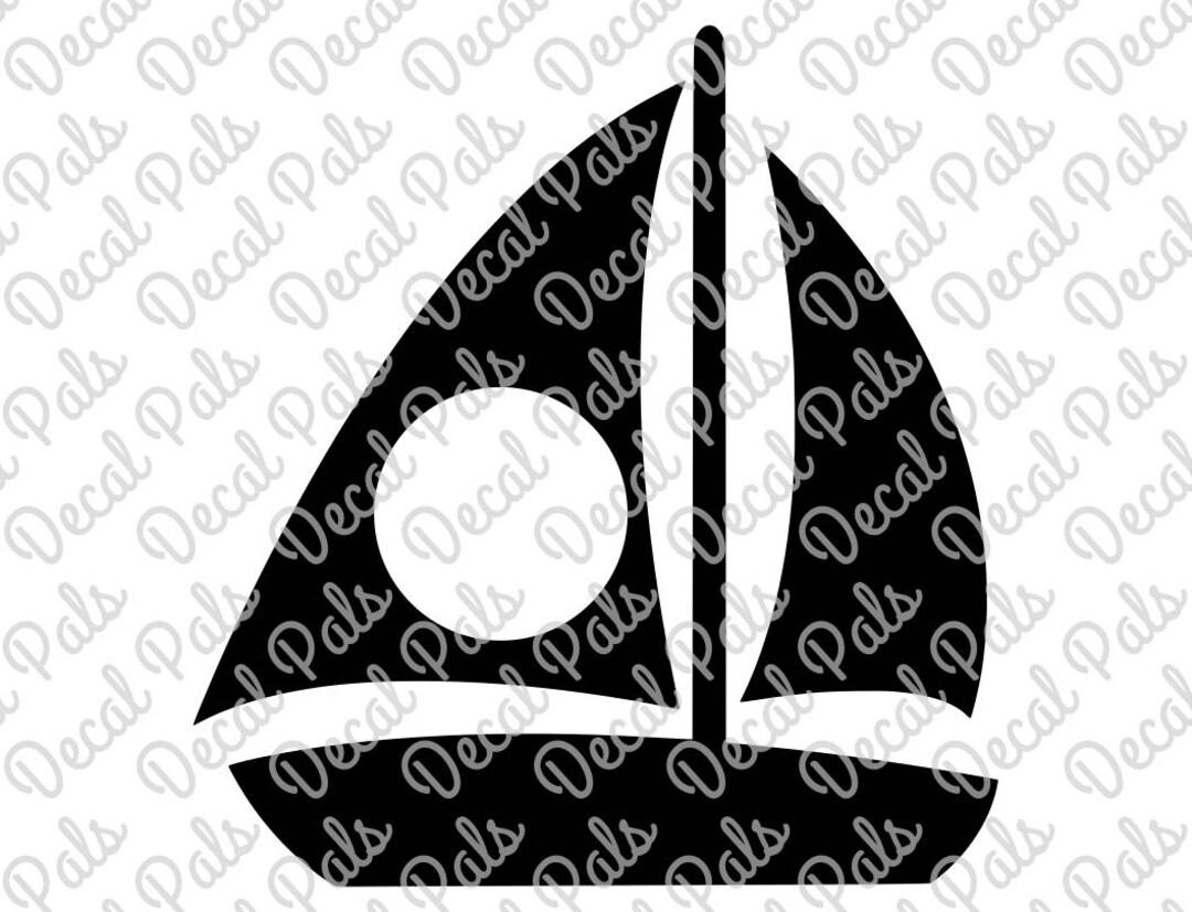 Sailboat DP99-0104 Monogram Frame Cut Design FCM, SVG File Formats not ...