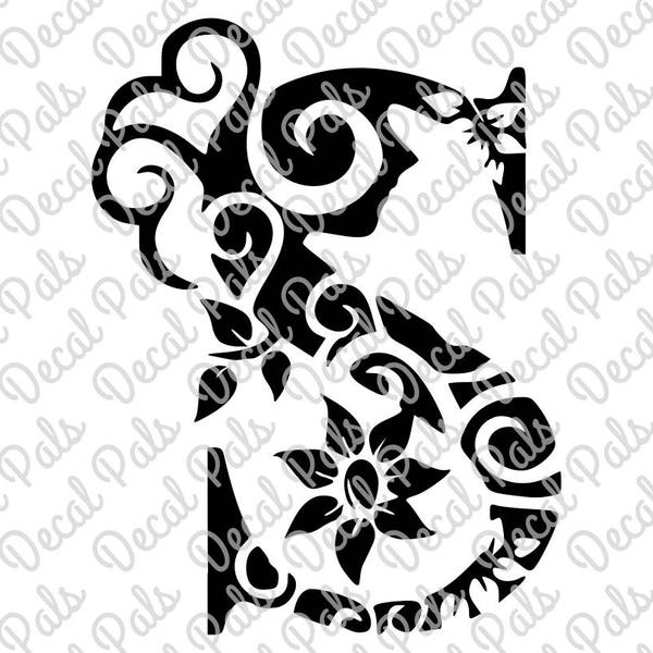 Floral Letter S Svg - Etsy
