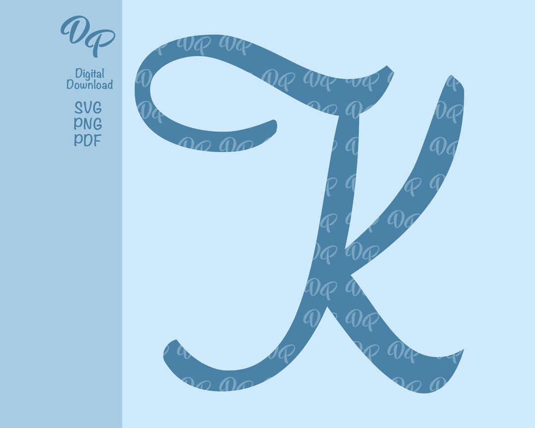 Letter K SVG DP356 Alphabet PNG Digital Download - Etsy