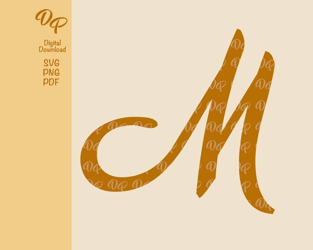 Letter M SVG DP354 Alphabet PNG Digital Download - Etsy