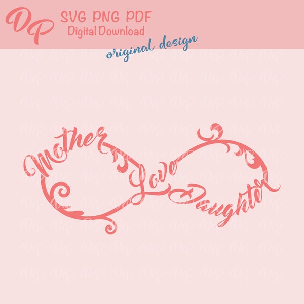 Mother Daughter Infinity Svg - Etsy