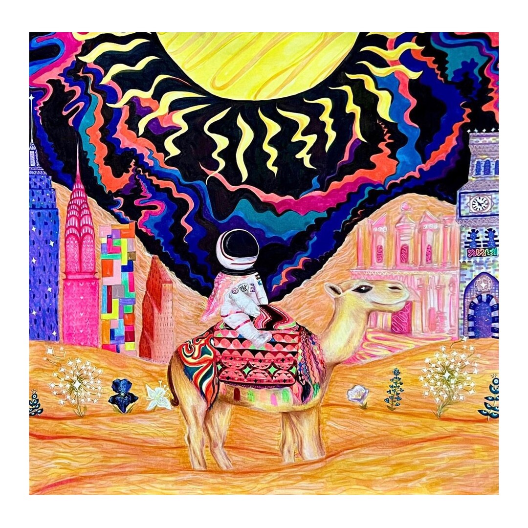 The Modern Bedouin - Arab Art Print (signed!) | Drawing | Arab Diaspora ...