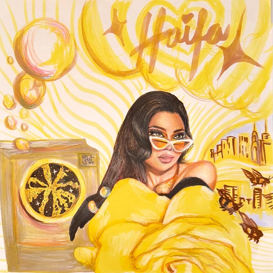 Haifa Wehbe Art Print | هيفا وهبي | Drawing | Arab Singers | Arab Divas ...