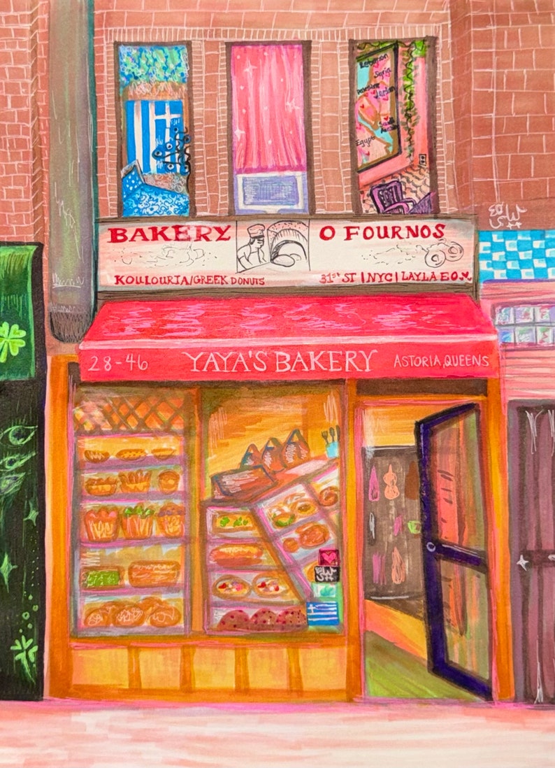 A Night on 31st St - Art Print (signed!) | Astoria Queens NY Drawing ...