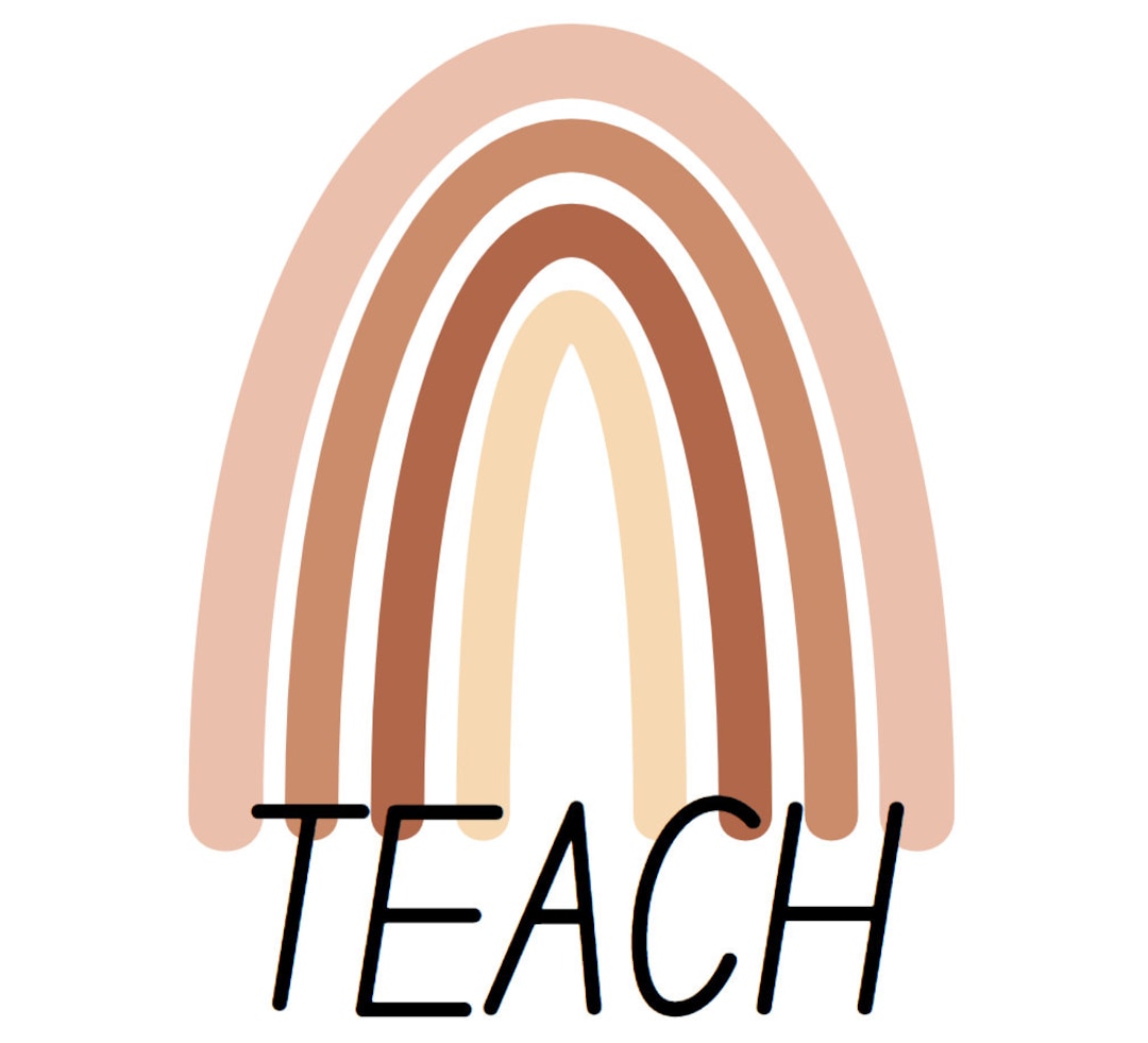Rainbow Teach SVG/PNG – Teacher Design (digital Download) - Etsy