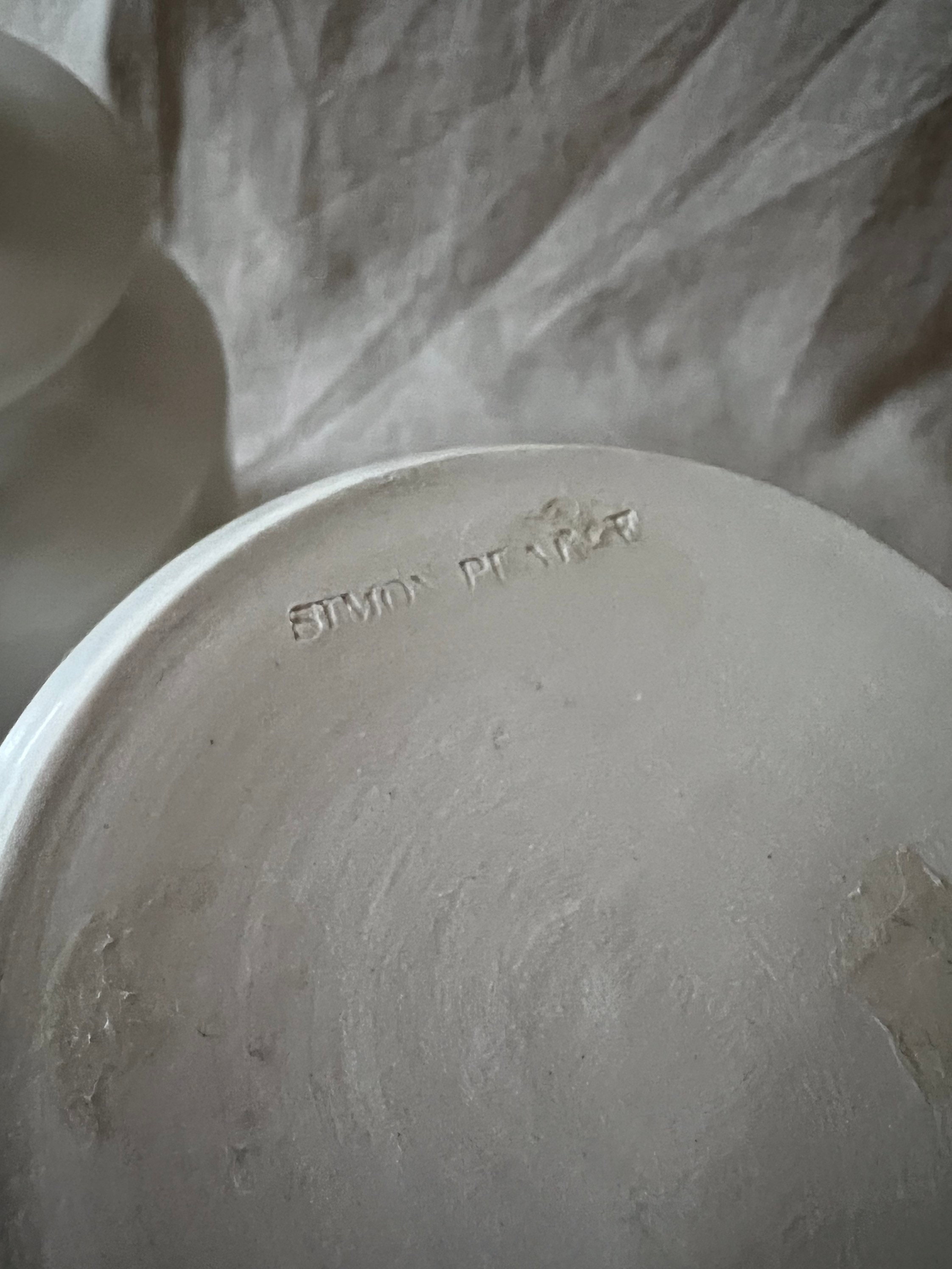 Simon Pearce Pottery Matte Alabaster Decorative Vases a pair Art ...