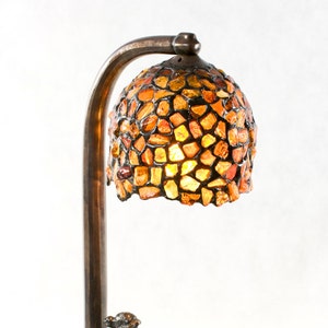 Nixe, Amber Lamp, Stained Glass Lamp, Tiffany Lamp, Amber Stone, Amber ...