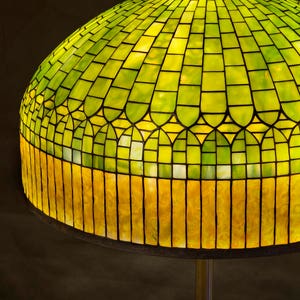 24" Curtain Border Tiffany Floor Lamp, Tiffany Lamp, Lamp, Stained ...