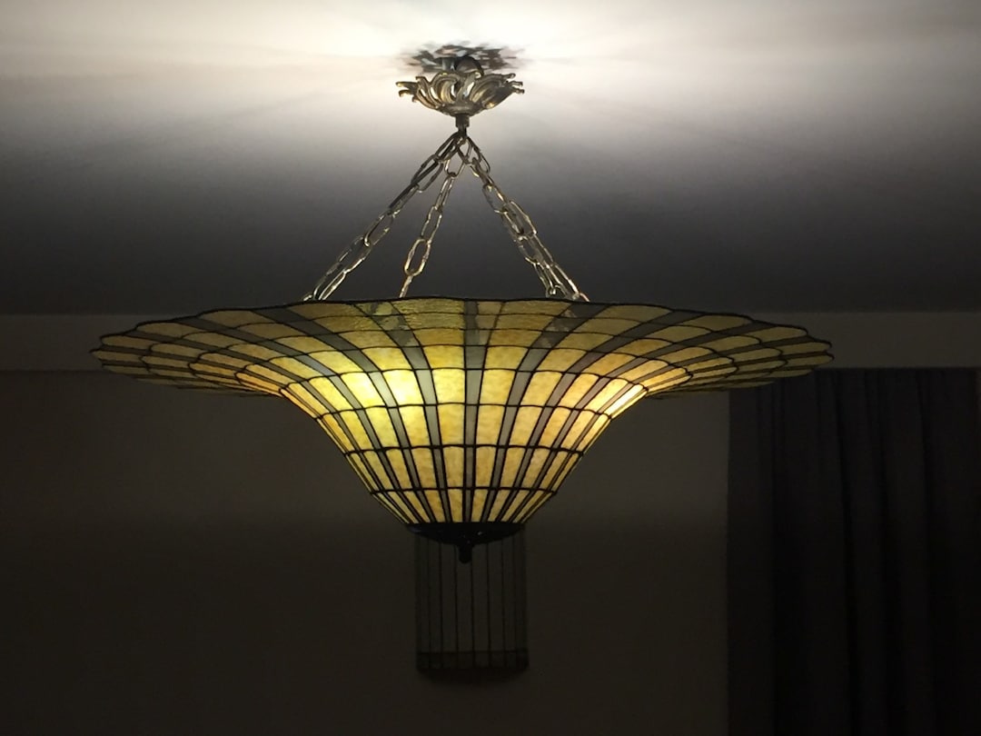 Vintage Lamp, Ceiling Lamp, Vintage Lampshades, Stained Glass Light ...