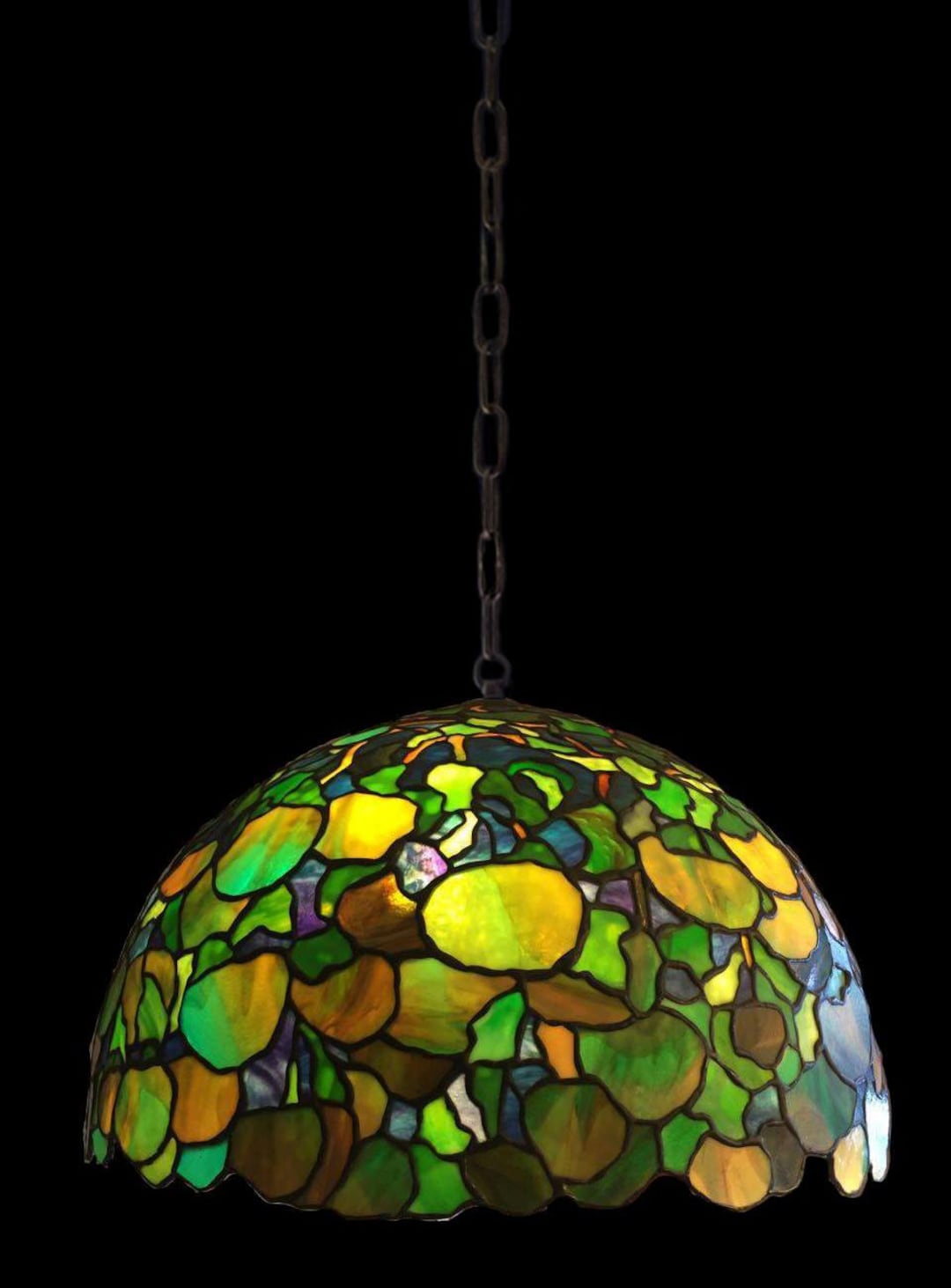 25" Hydrangea, Tiffny Lamp, Modern Pendant Lamp, Design Lamp, Stained ...