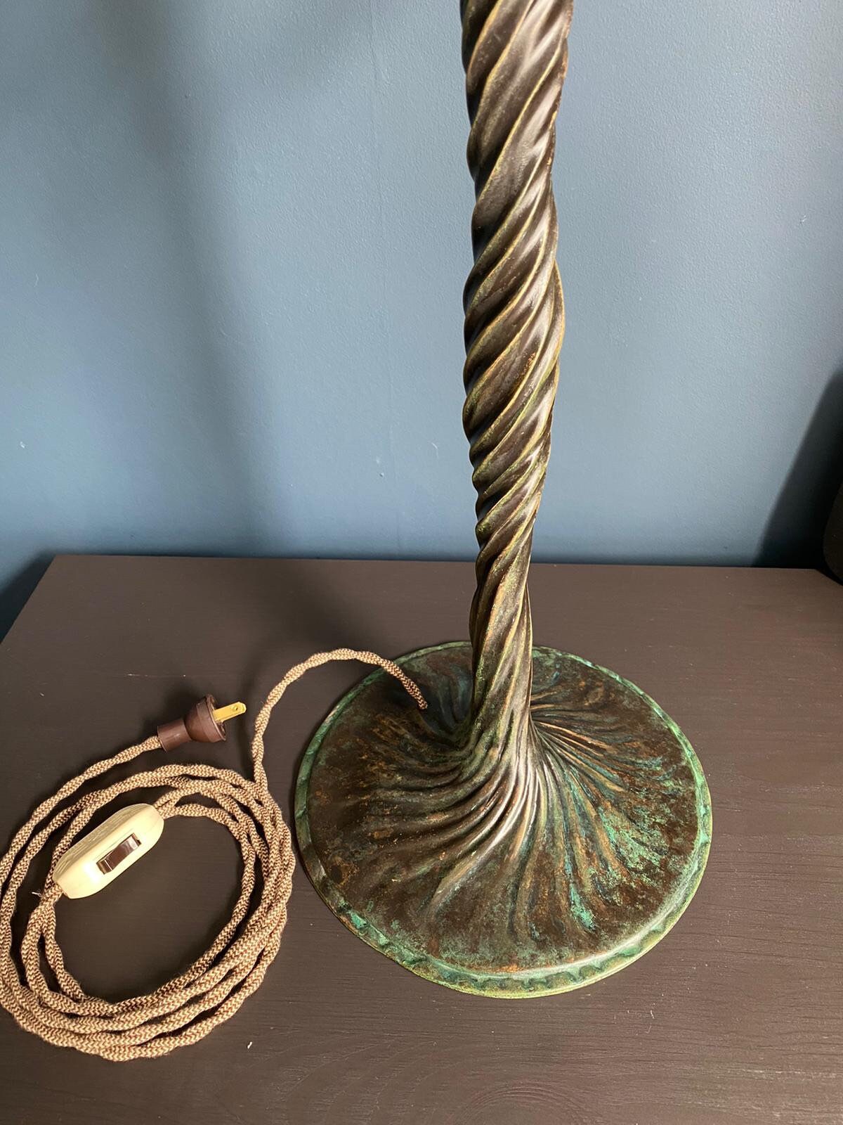 24,5 hight, Twisted Vine Base, Odyssey lamp base, vintage lamp, Brass ...