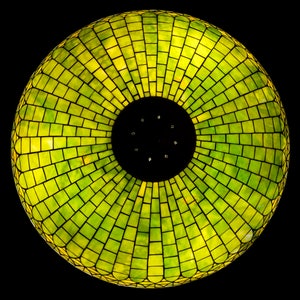 24" Curtain Border Tiffany Floor Lamp, Tiffany Lamp, Lamp, Stained ...