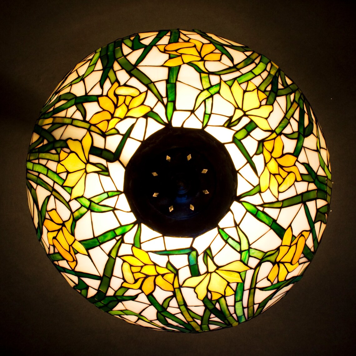 16" Daffodil, Tiffany Lamp, Stained Glass Lamp, Desk Lamp, Art Deco ...