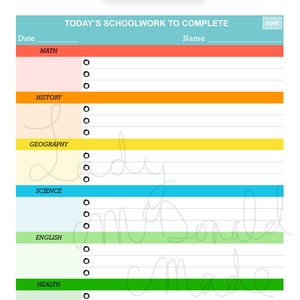Student Daily Planner - Etsy
