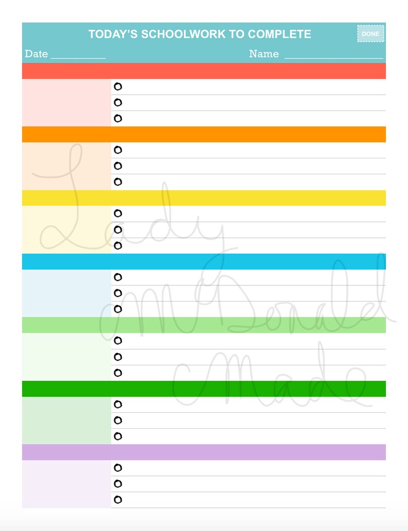 Student Daily Planner - Etsy