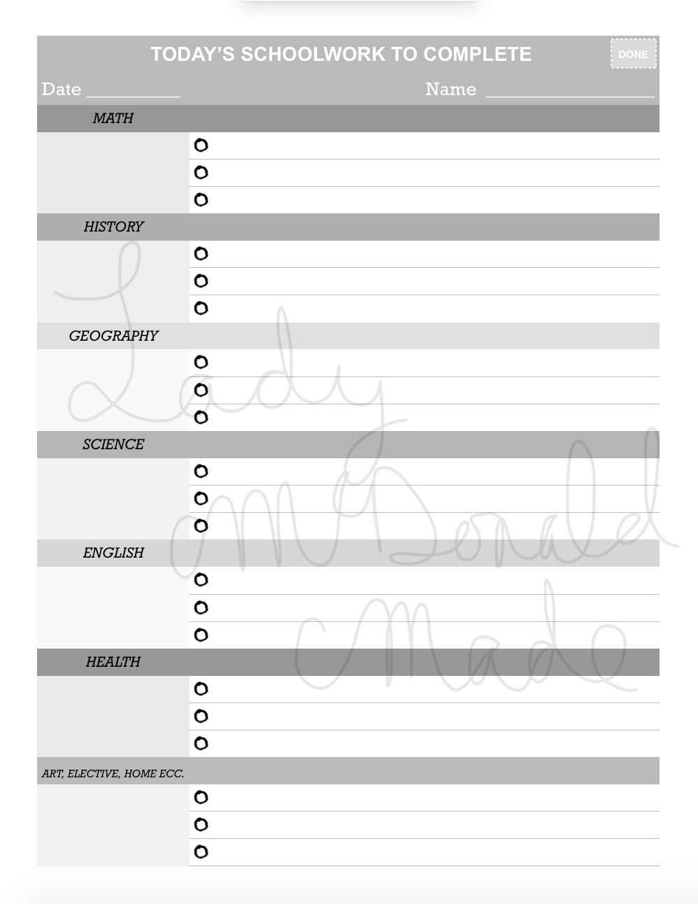 Student Daily Planner - Etsy