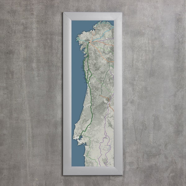 Camino De Santiago Map Digital - Etsy