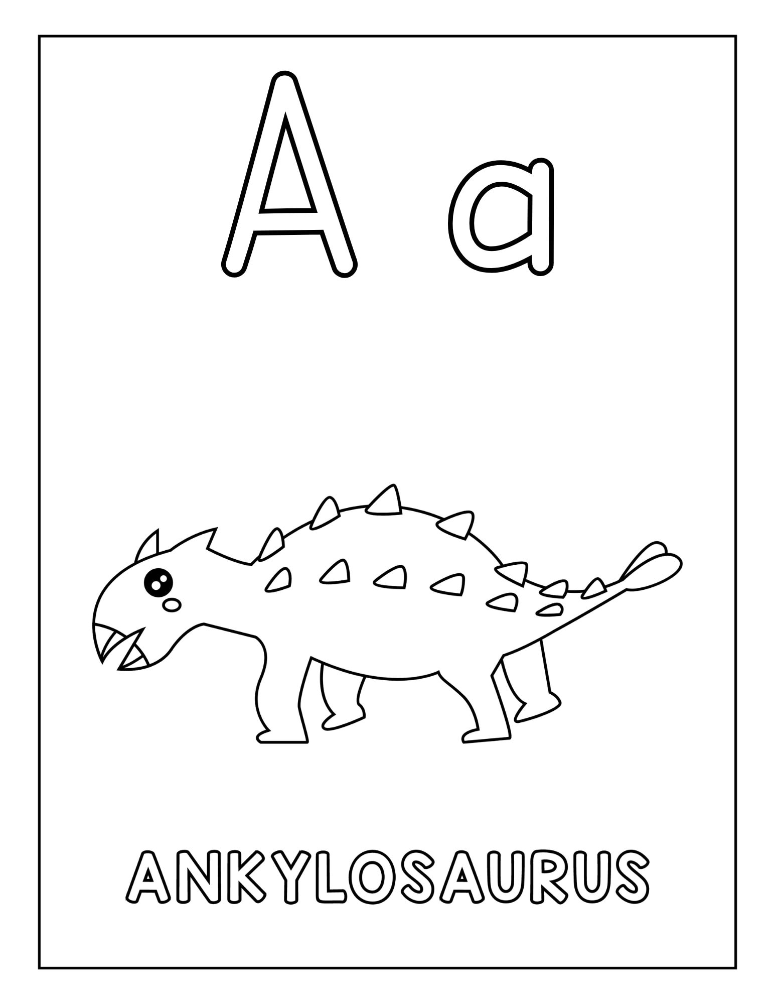 Dinosaur Alphabet Coloring Pages26 Printable Coloring Pages, Dinosaur ...