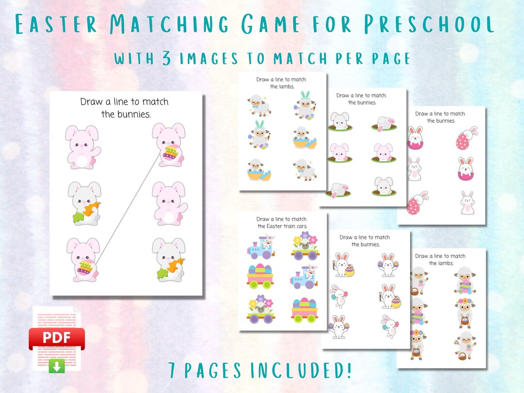 Easter Matching Activity for Toddlers, Easter Printable Worksheet ...