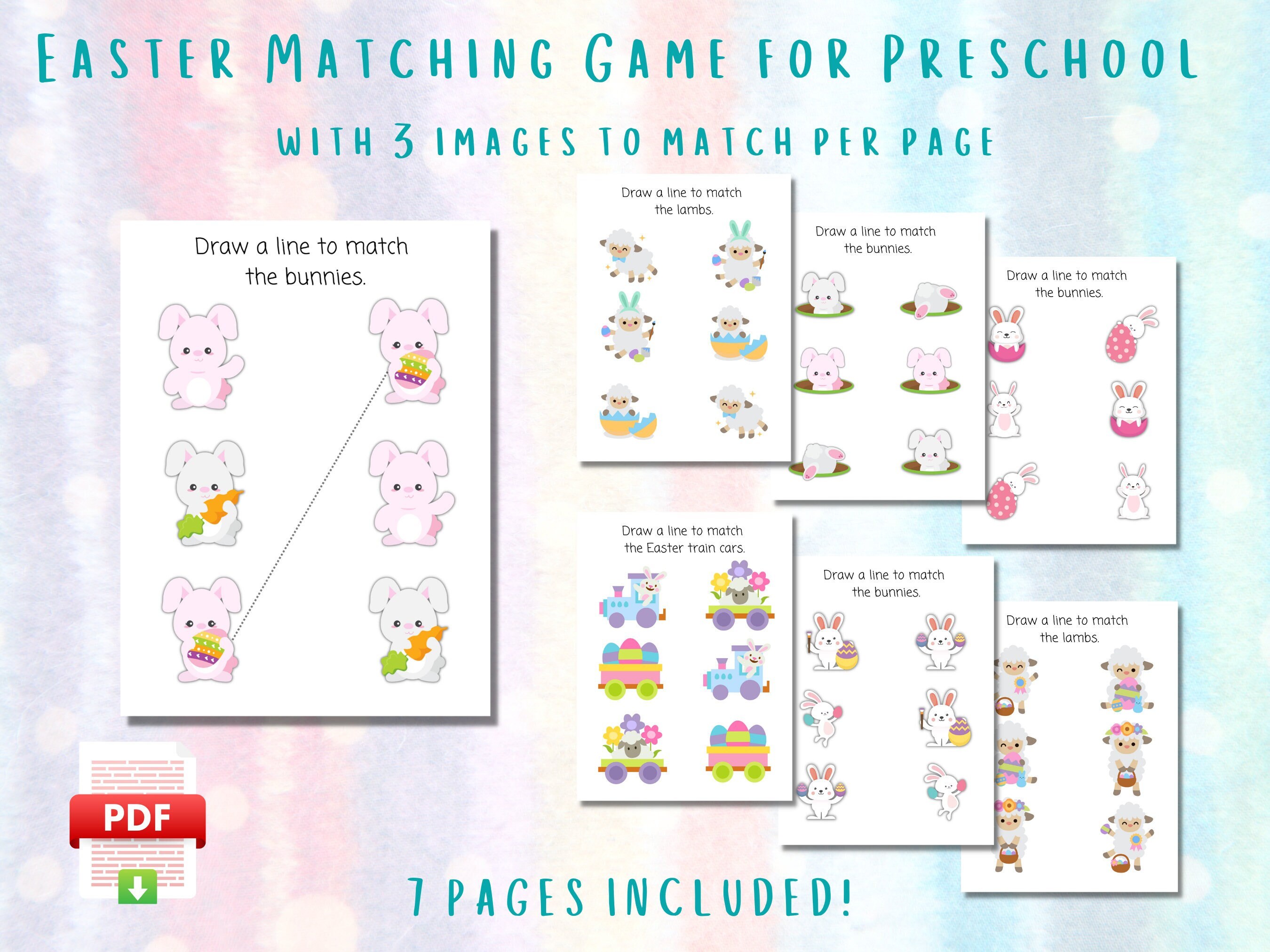 Easter Matching Activity for Toddlers, Easter Printable Worksheet ...