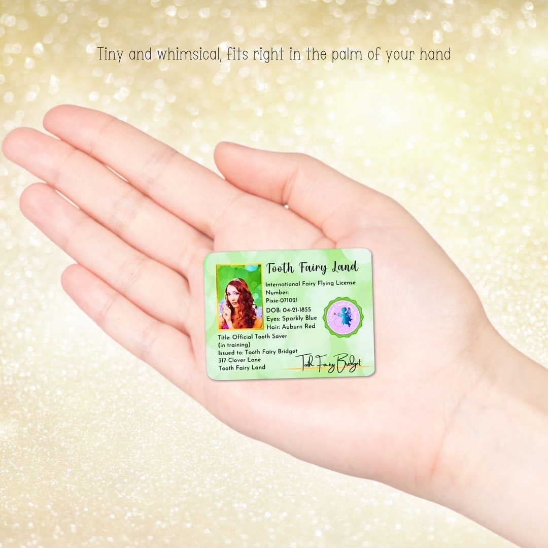 Mini Tooth Fairy ID Card Fairy Keepsake for Tiny Lost Teeth Cute for ...