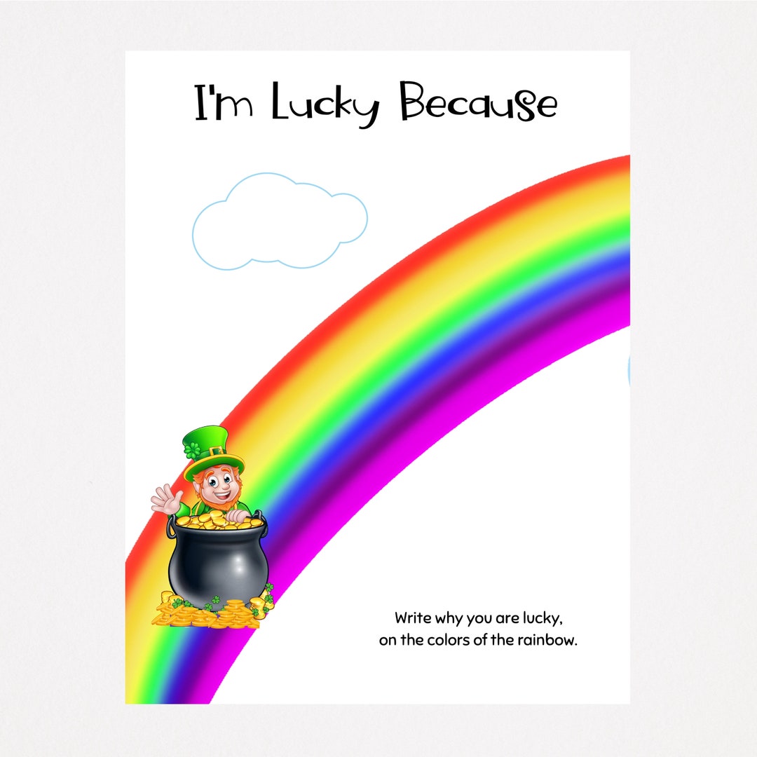 St. Patrick's Day Printable, I'm Lucky Writing Activity, Journal Prompt ...