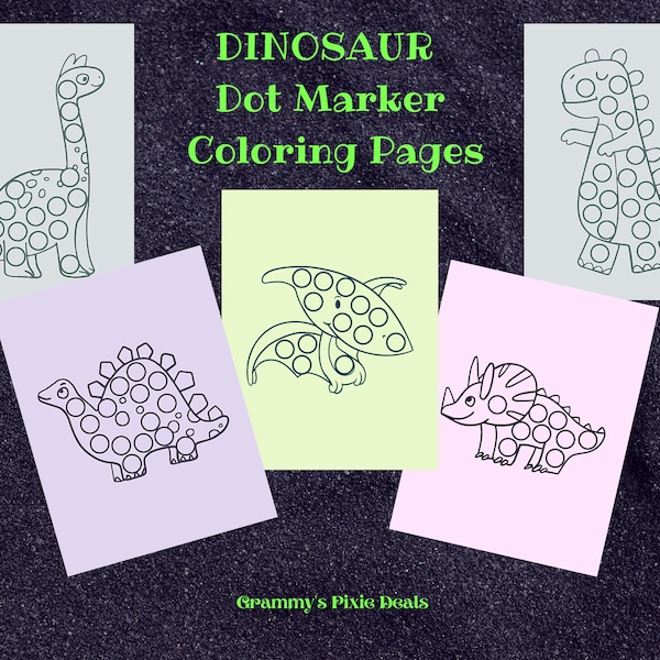 Dinosaur Coloring Pages Printable - Etsy