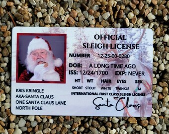 Santa Claus Id Card - Etsy