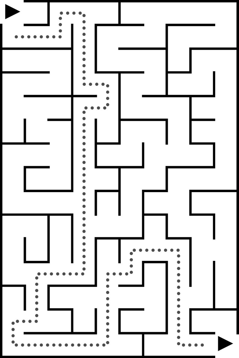 Bundle Two 50 Easy Mazes for Children With Solutions Pages50 - Etsy