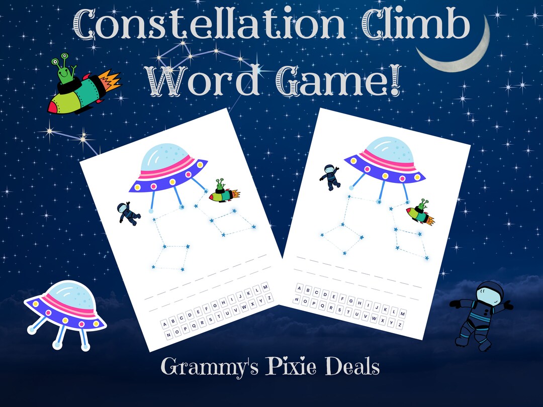 Word Game Pages for Kids, Constellation Climb A Fun Twist on Hangman-40 ...