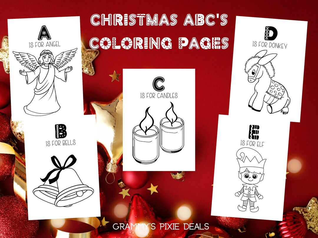 Christmas Abc's Coloring Pages-26 Printable Coloring Pages, Christmas ...