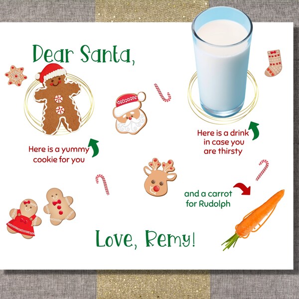 Dear Santa Placemat - Etsy