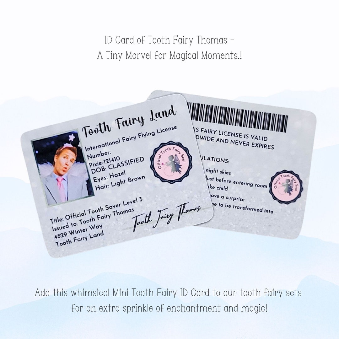 Tooth Fairy Thomas ID Card: Whimsical Fairy Decor - Etsy Canada