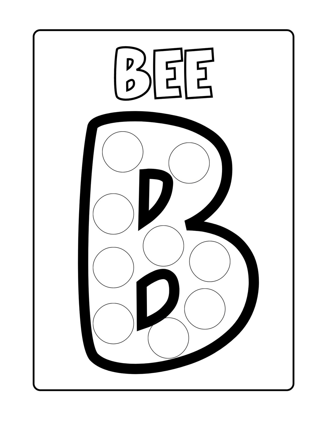 Dot Marker Coloring Pages26 Printable ABC Dot Marker Coloring - Etsy