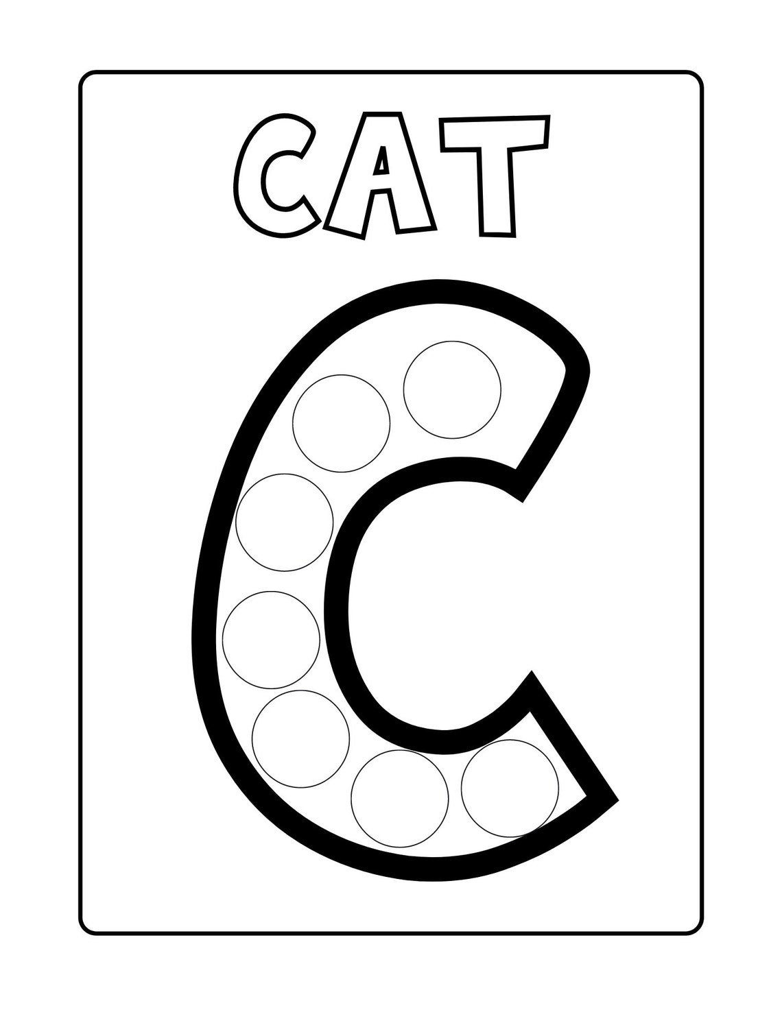 Dot Marker Coloring Pages26 Printable ABC Dot Marker Coloring - Etsy