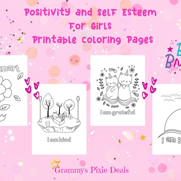 Self Esteem Coloring - Etsy