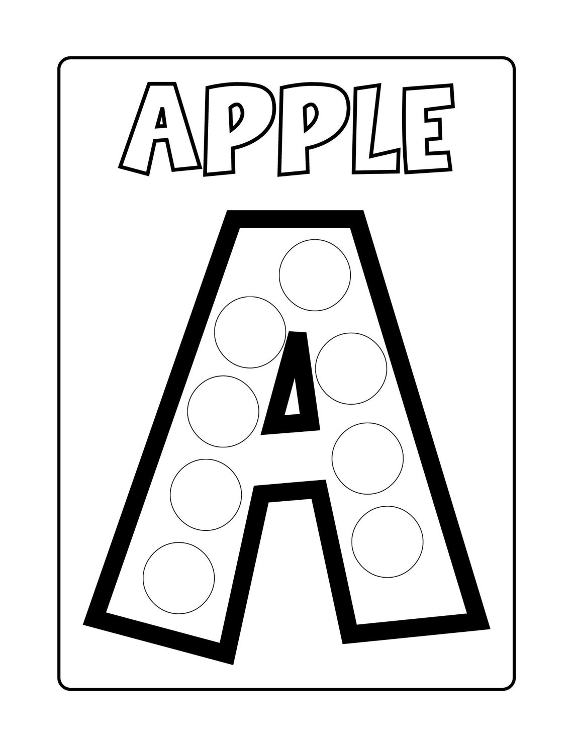 Dot Marker Coloring Pages26 Printable ABC Dot Marker Coloring - Etsy