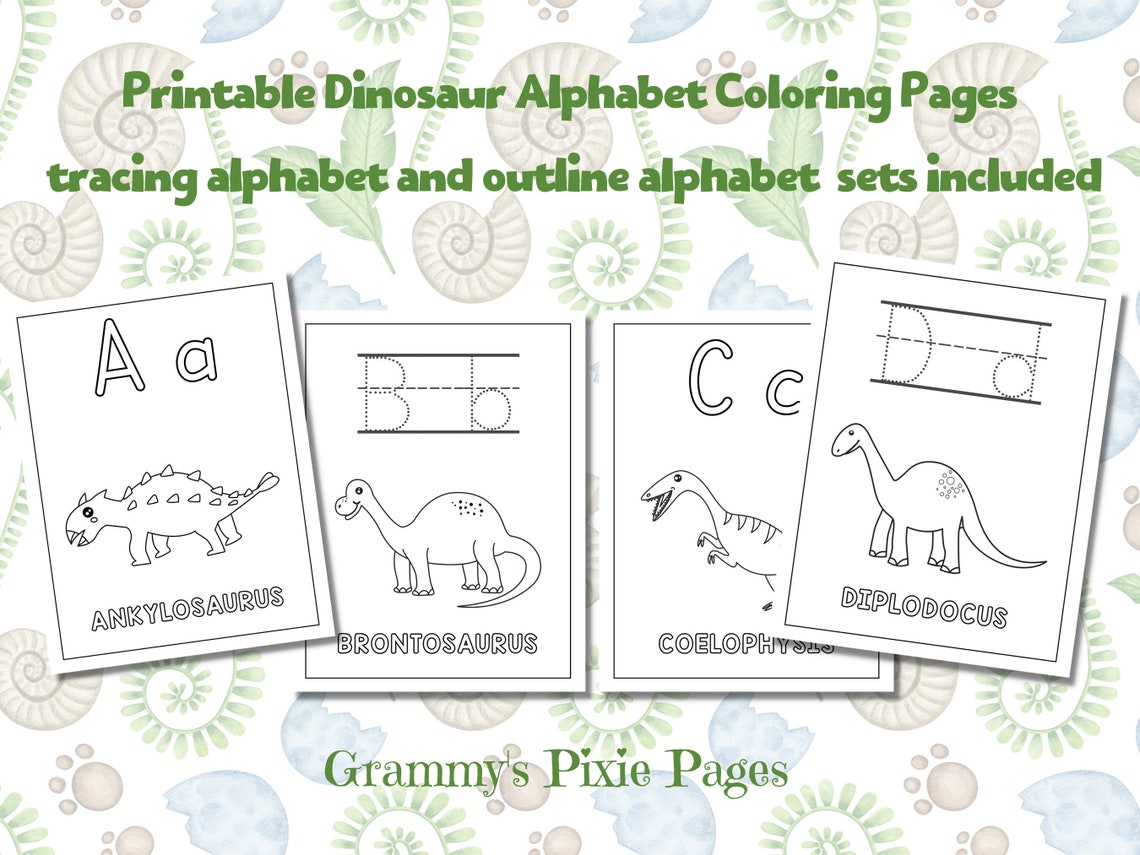 Dinosaur Alphabet Coloring Pages26 Printable Coloring Pages, Dinosaur ...