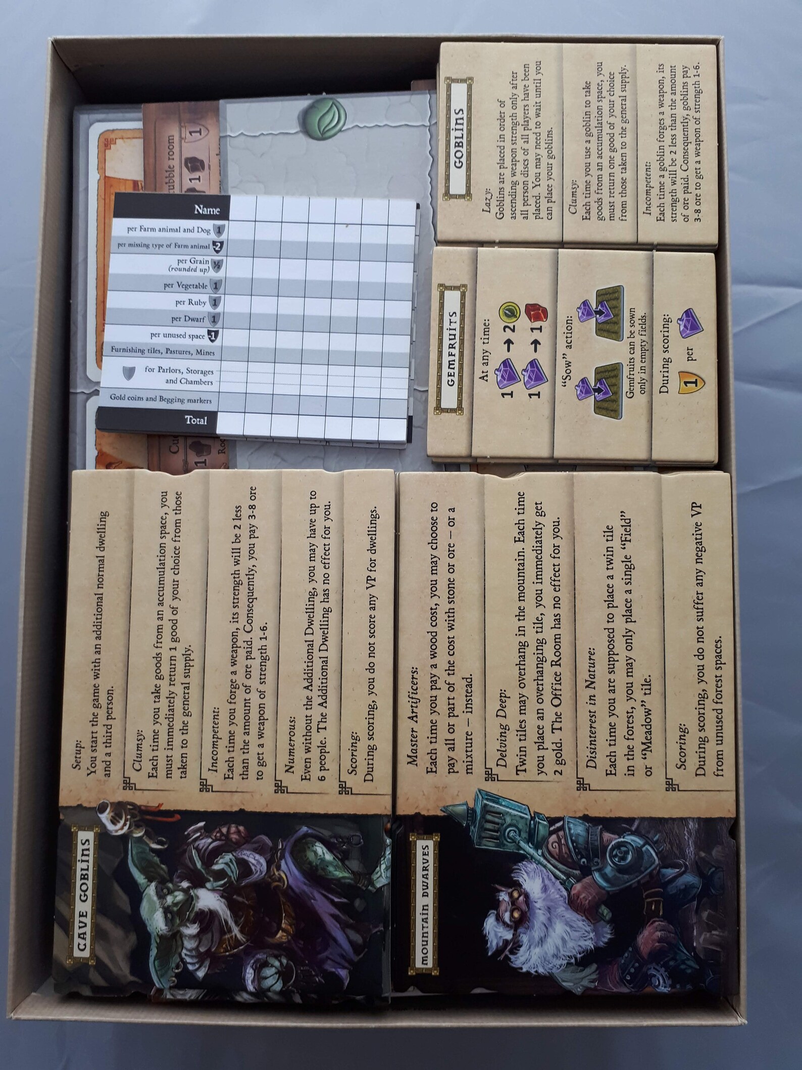 Insert for Caverna Forgotten Folk Expansion - Etsy