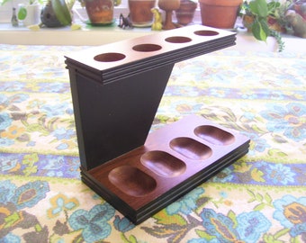 Vintage Wood Pipe Stand Plant Propagation Holds 6 Pipes or Glass Test ...