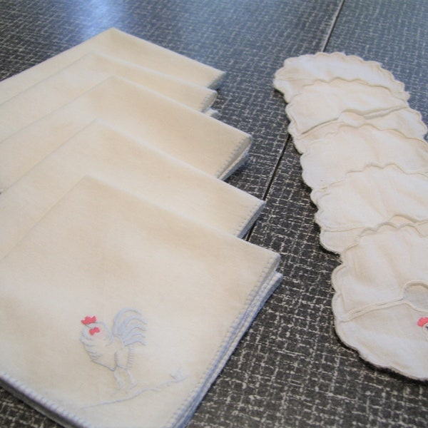 Rooster Napkins - Etsy