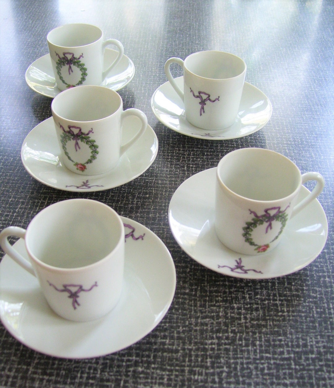 Singer Limoges Demitasse Set Limoges Espresso Cups Saucers for 5 ...