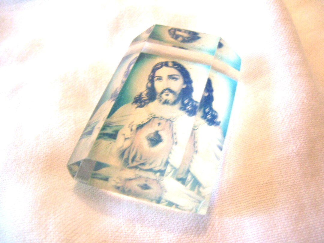 Optic Acrylic Jesus Figurine 2x2.5 Inches - Etsy