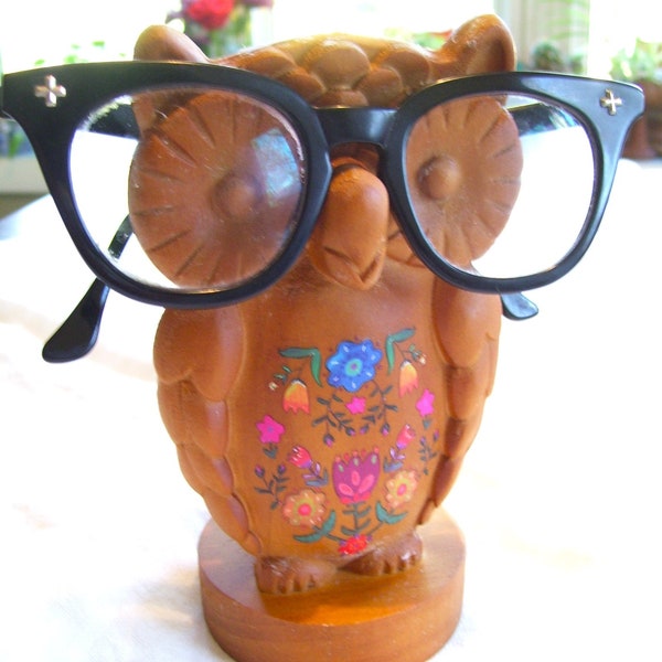 Wood Owl Eyeglass Holder - Etsy