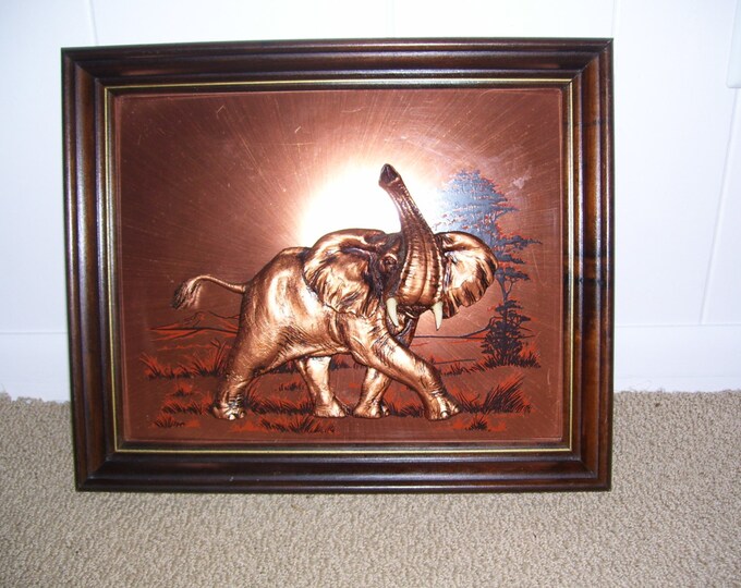 3d Copper Elephant Wall Art Elephant Wall Decor by John Louw Vintage ...